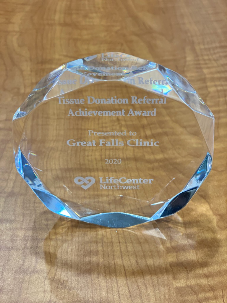 LifeCenter Northwest honors Great Falls Clinic with Tissue Donation ...